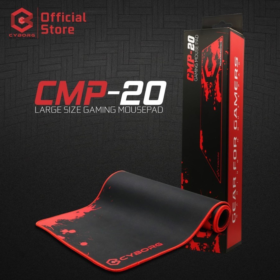 Jual Cyborg Mousepad Gaming CMP-20 anti slip , bahan tebal dan halus ...
