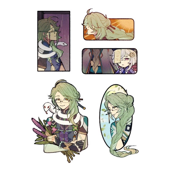 Jual Genshin Impact Baizhu Sticker Set Indonesia|Shopee Indonesia