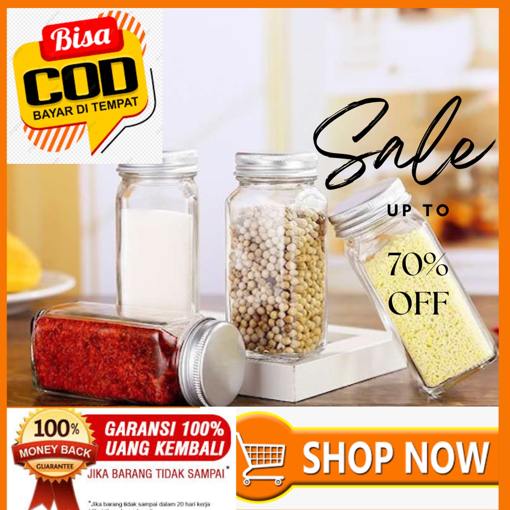 Jual Wadah Toples Botol KacaTempat Penyimpanan Garam dan Bumbu Dapur ...