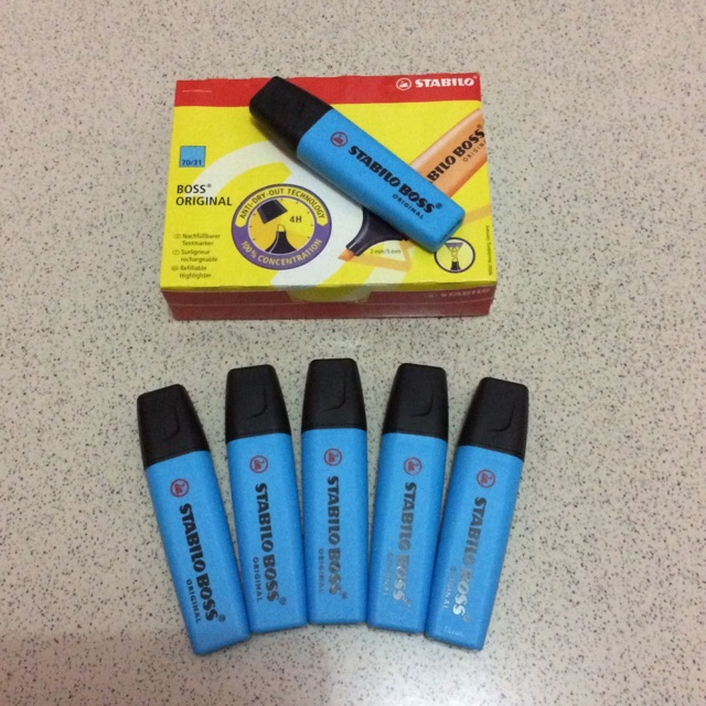Jual Stabilo Boss Biru Original | Shopee Indonesia