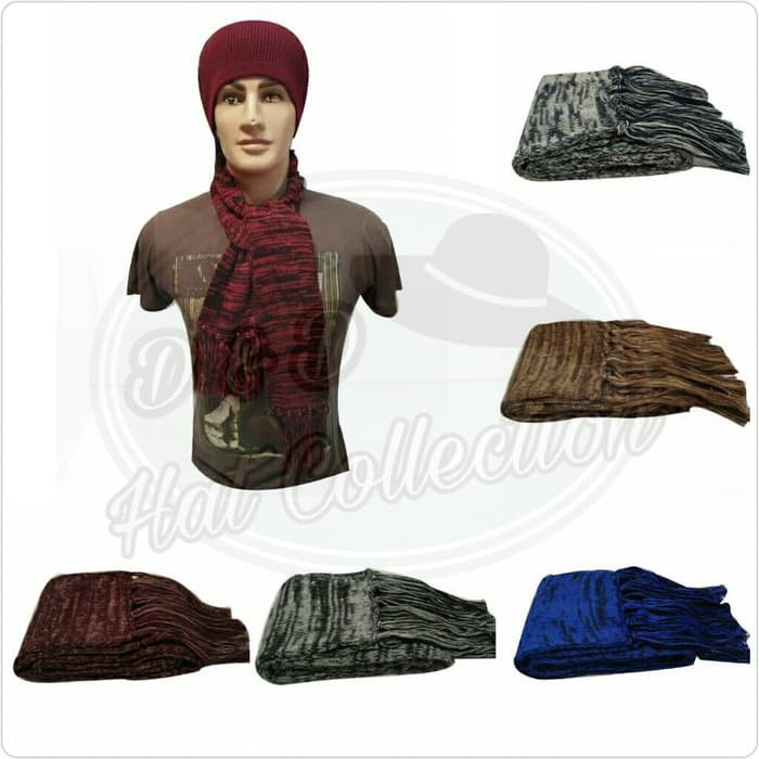 Jual Syal Rajut Two Tone Colour Syal Fashion | Shopee Indonesia