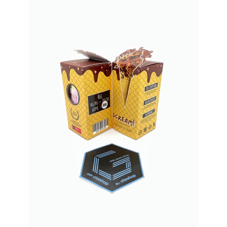 Jual Liquid Scream CHOCOLATE Ice Cream 60ML by IJC vape vapor eskrim ...