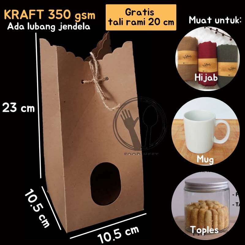 Jual BOX MUG BOX GELAS SOUVENIR DUS MUG KRAFT COKLAT KOTAK MUG JAR ...