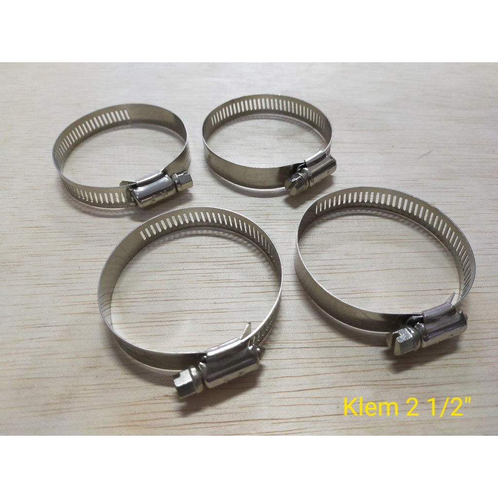Jual Klem Cincin Selang Pipa 2 1/2 Inci Hose Clamp Klem Pipa Besi PVC ...