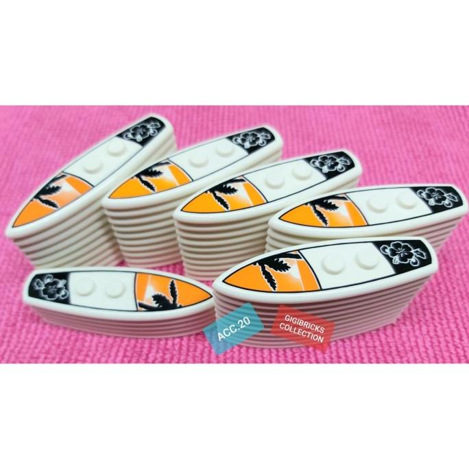 Jual Lego Part Original Acc.20 White, Utensil Surfboard | Shopee Indonesia