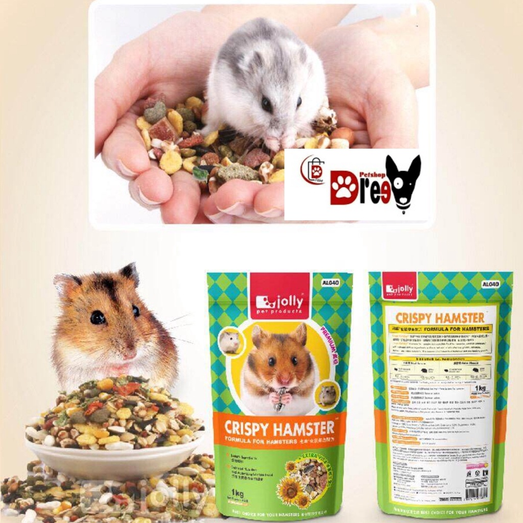 Jual Jolly Crispy Hamster Alex Hamster Food Mixture 1kg | Makanan ...