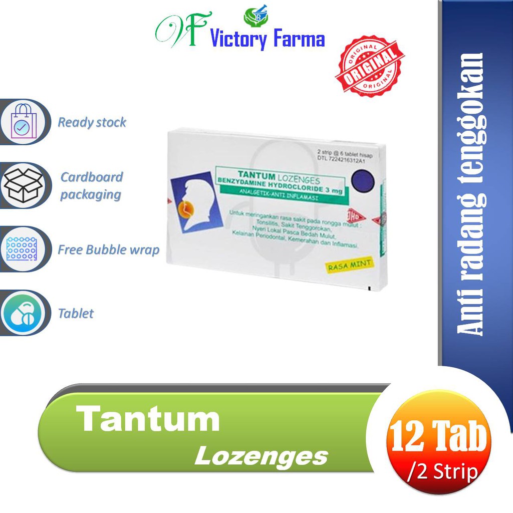 Jual Tantum Lozenges Box 12 Tablet Indonesia|Shopee Indonesia