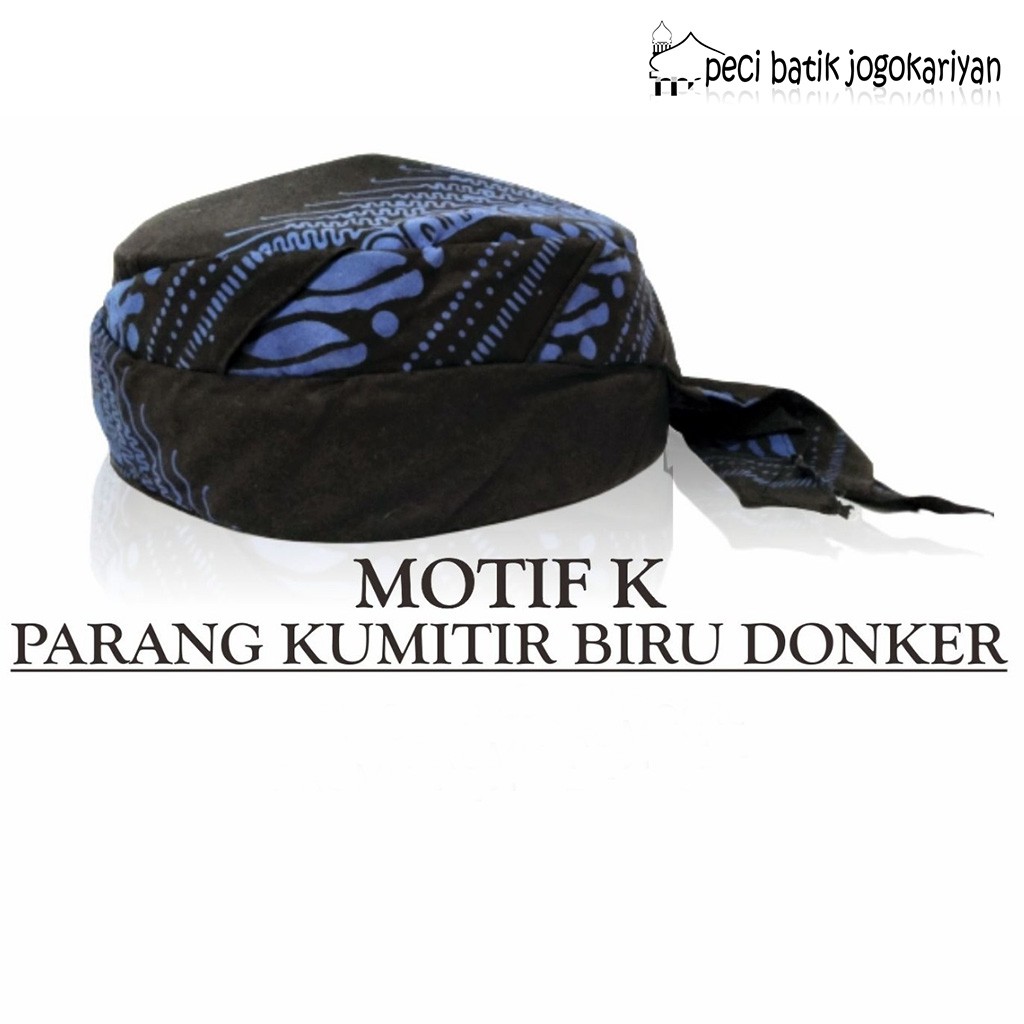 Jual Peci Batik Jogokariyan Motif Parang Kumitir (Biru Dongker ...