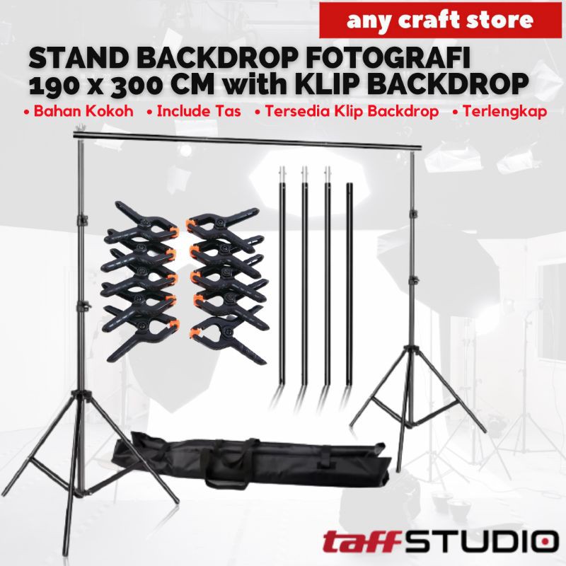 Jual Bracket Stand 3M untuk Backdrop Foto Studio dengan Klip Backdrop ...