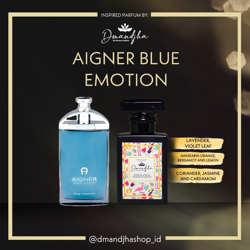 Jual Dmandjha Parfum - Aigner Blue Emotion for Men | Shopee Indonesia