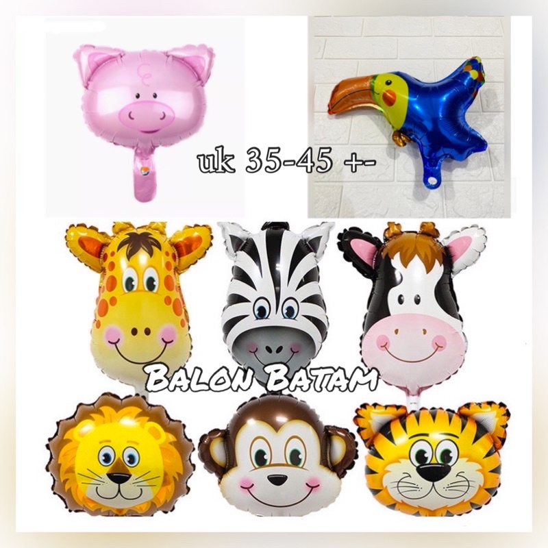 Balon foil karakter mini zoo binatang hewan animal | Shopee Indonesia