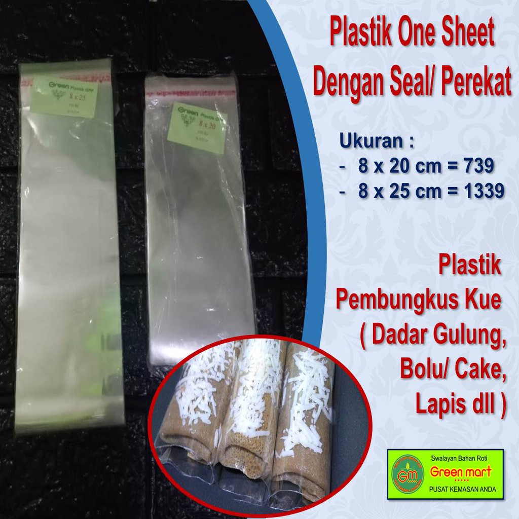 Jual Plastik One Sheet Lembaran Plastik Bungkus Dadar Gulung Plus Seal ...