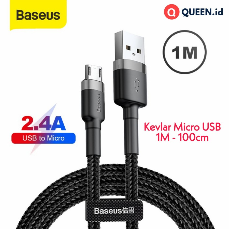 Jual Baseus Cafule Kevlar Reversible Micro USB 2.4A Data Cable - Kabel ...