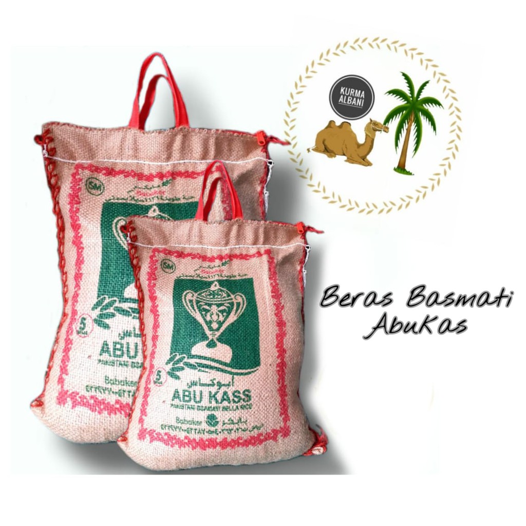 Jual Beras Abukass 5 kg / Beras India / Beras Basmati / Beras Arab ...