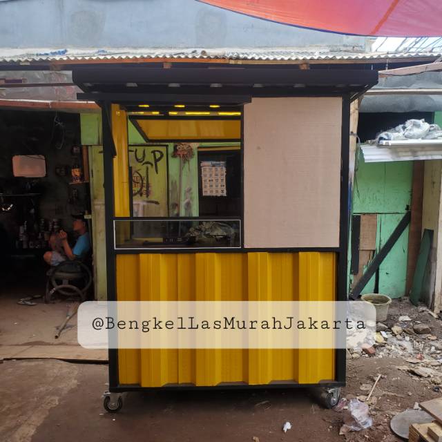 Jual Booth Container / Rombong Gerobak Dorong Kontainer 1.5x0.6x2 ...