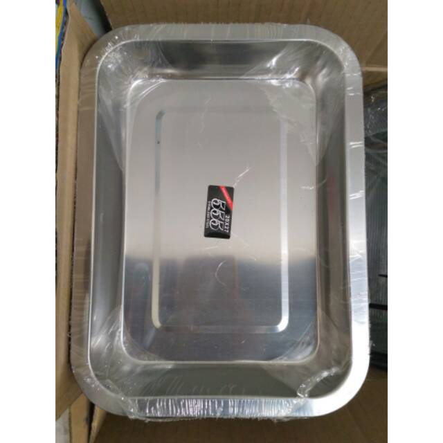 Nampan / Baki Stainless Steel ukuran 19,5 x 26,5 cm | Shopee Indonesia