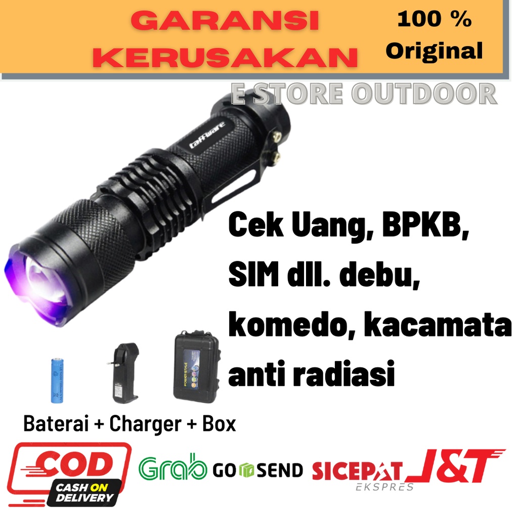 Jual Senter uv ultraviolet alat cek uang, BPKB, SIM, KTP, forensik ...