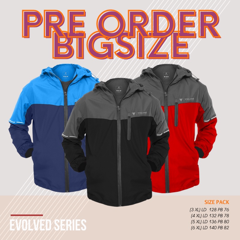 Jual Jaket Big Size Pria Jumbo 6XL 7XL 8XL | Anti Air Taslan Polyester ...