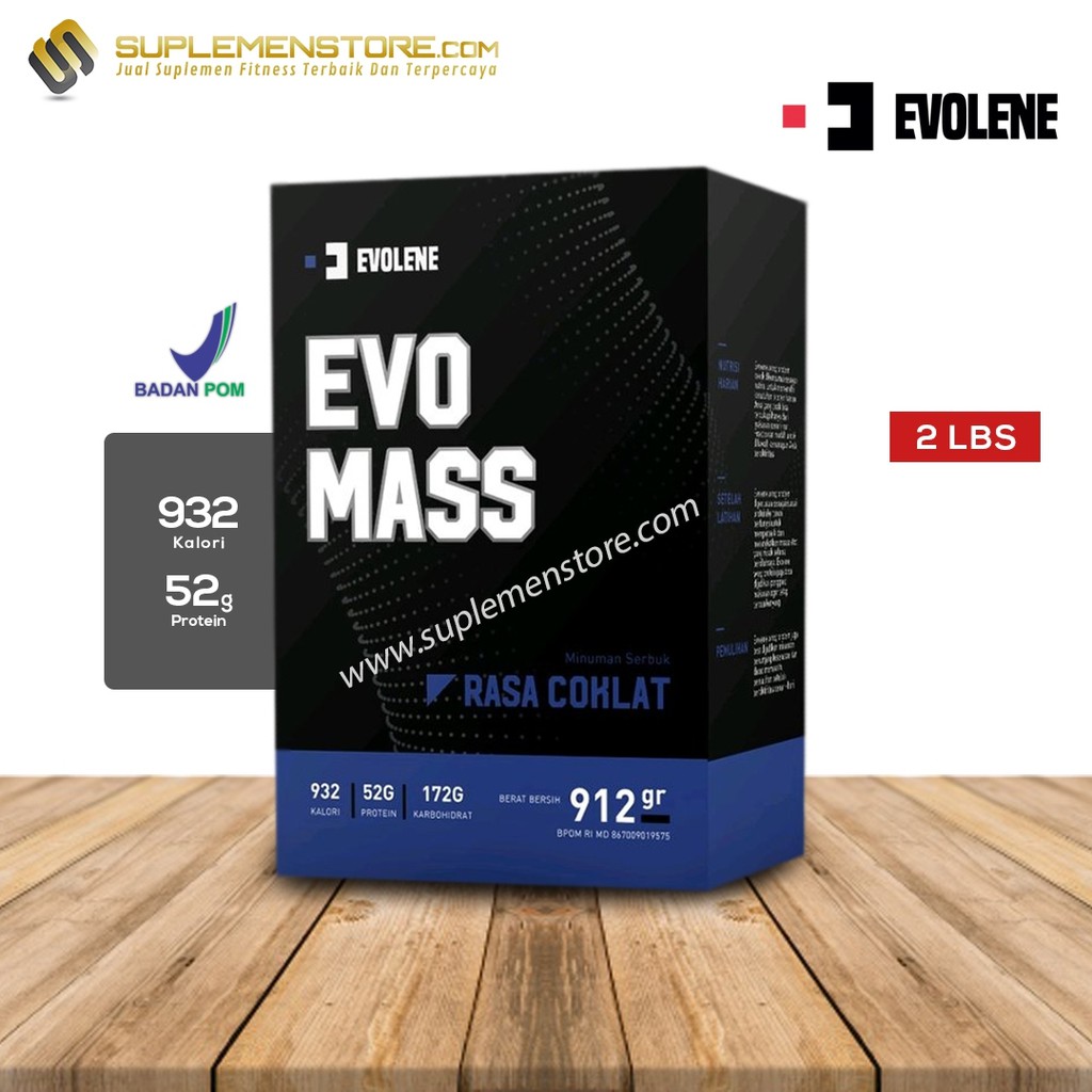 Jual Evo Mass Gainer Evolene EvoMass 2 Lbs BPOM HALAL 2Lbs 2Lb Lb 912 GRAM | Shopee Indonesia