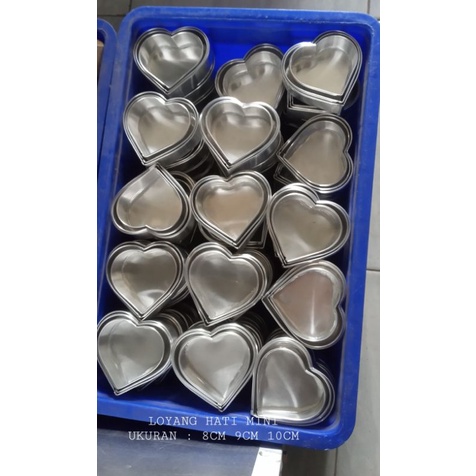 Jual Loyang Hati Mini Set 3 / Loyang Bolu Tart Mini Isi 3 pcs | Shopee ...