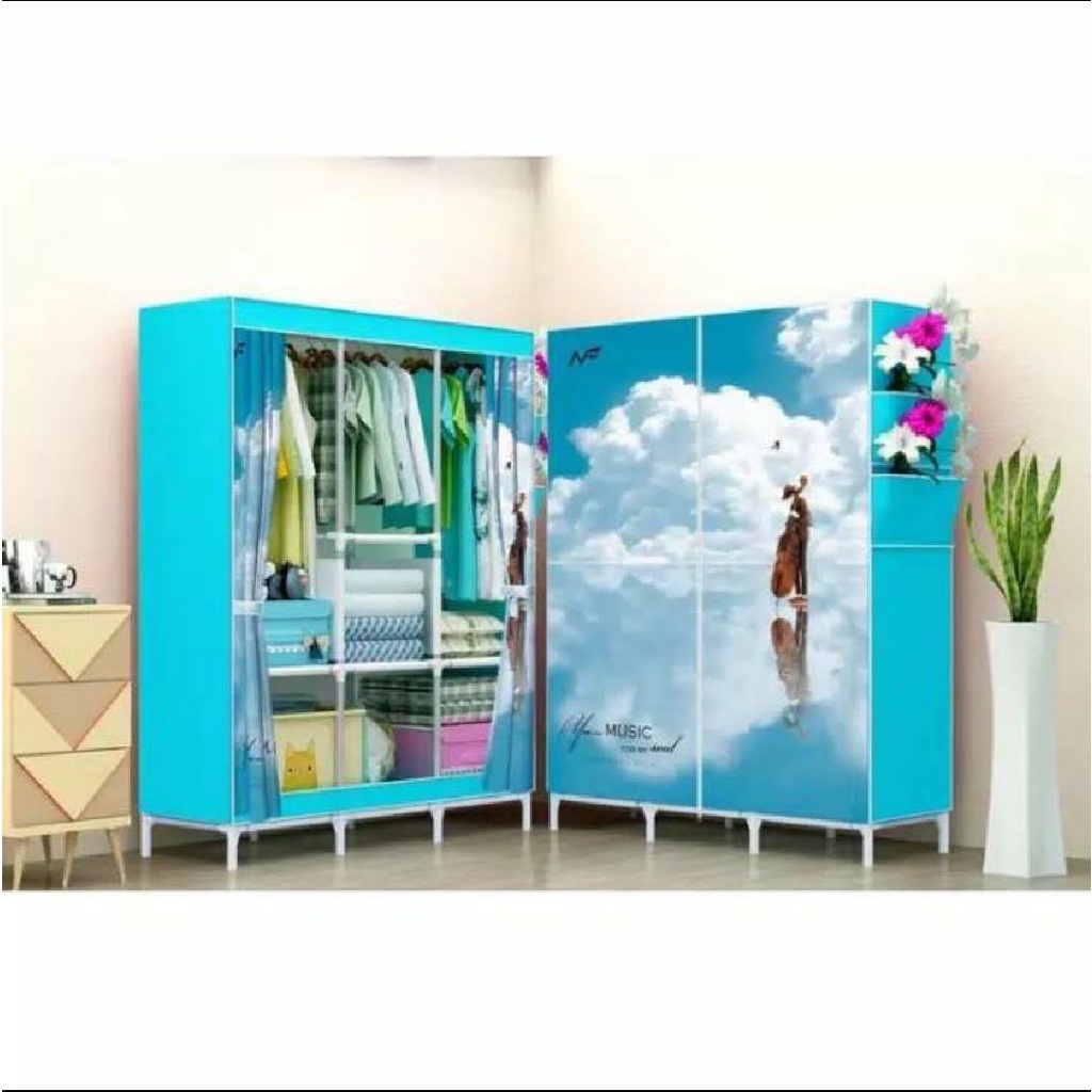 Jual LEMARI BAJU PORTABLE/RAK BAJU PORTABLE'/LEMARI BAJU CANTIK ...