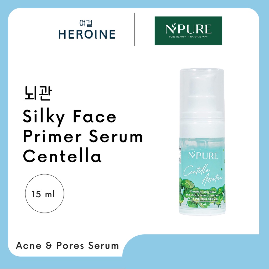 Jual ORIGINAL NPURE Silky Face Primer Serum Centella Asiatica (Cica ...