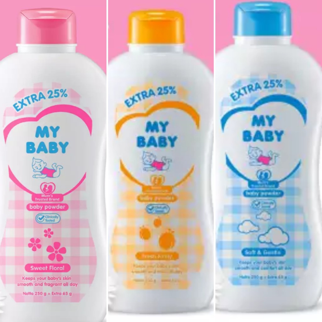 Jual Mybaby Powder Telon Plus, Fresh Fruity, Sweet Floral 250gr+63gr ...