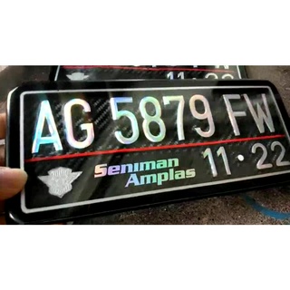 Jual plat custom / plat mika hologram karbon / plat motor modif akrilik ...