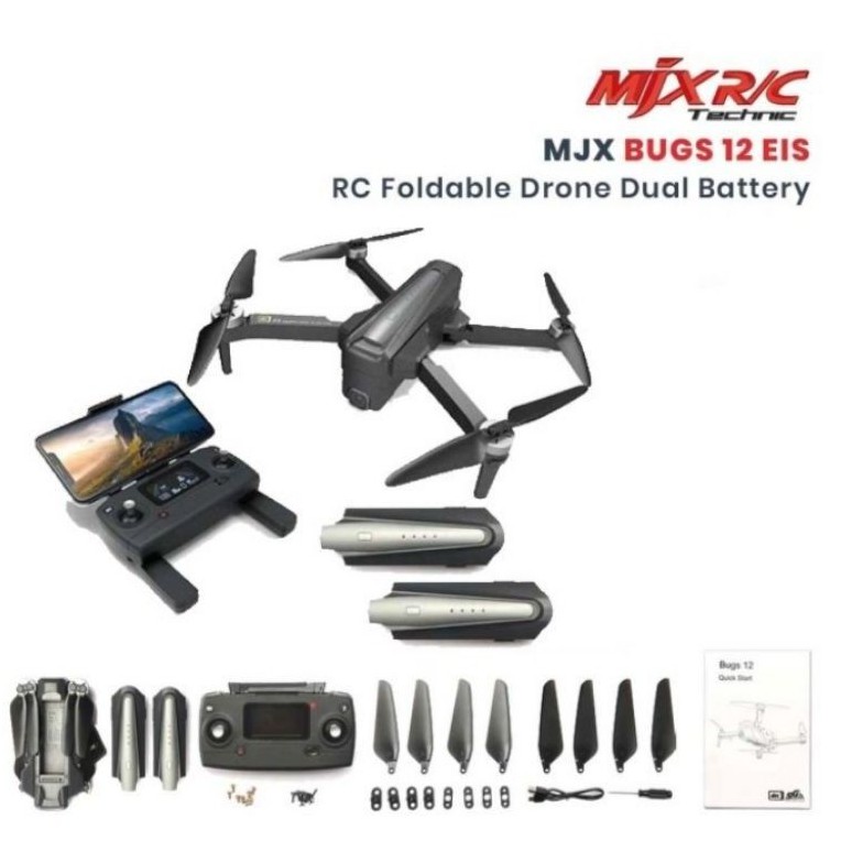 Jual DRONE MJX BUGS 12 EIS DUAL BATTERY | Shopee Indonesia