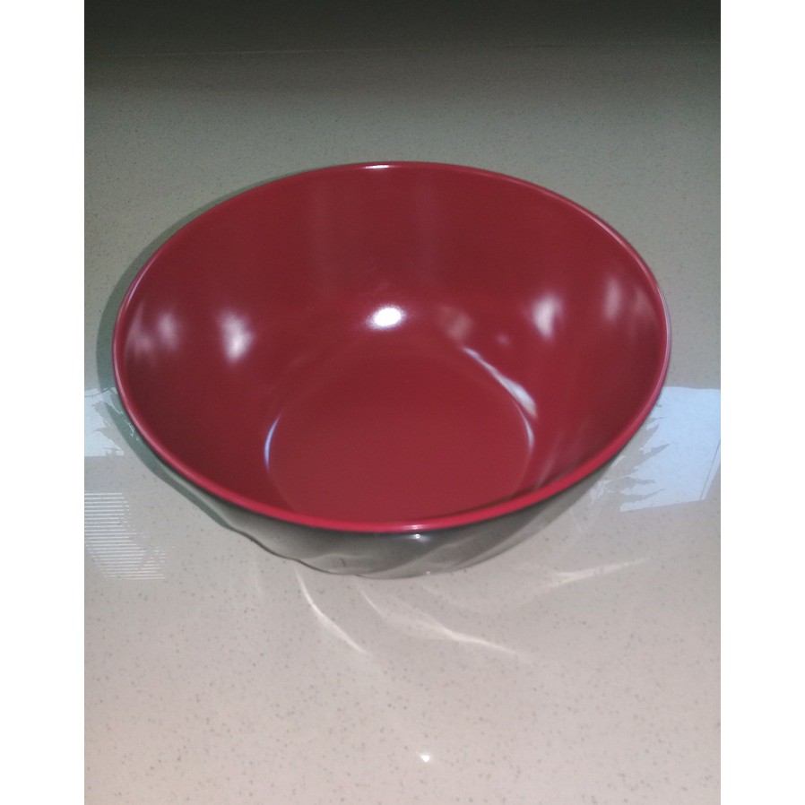 Jual Mangkok Ulir Miring 2 Warna 7" Merah Hitam Melamine - Golden ...