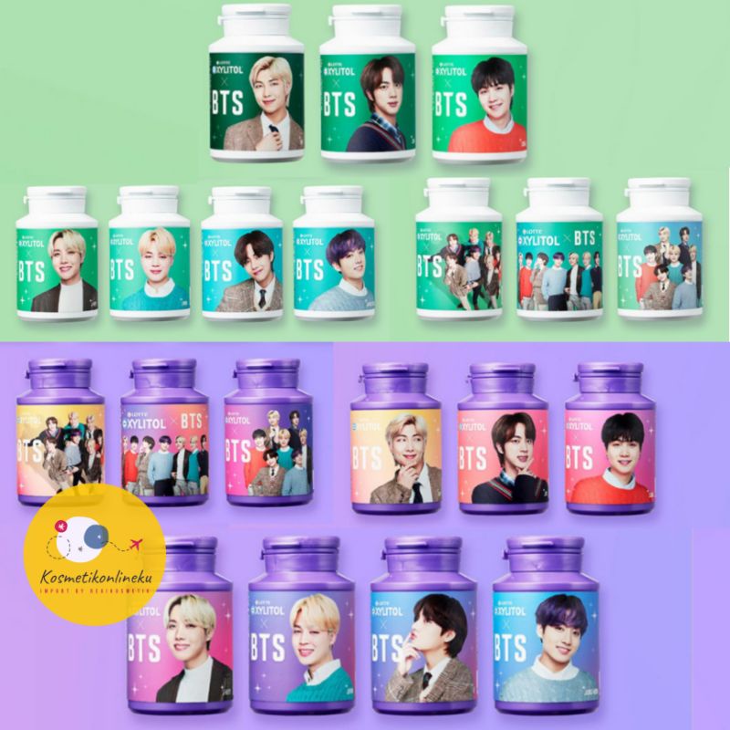 (READY!) BTS XYLITOL GUM LOTTE PURPLE MIX ORIGINAL KOREA - OT7 BANGTAN ...