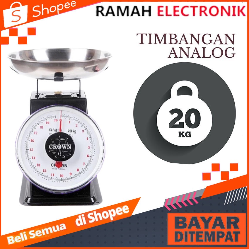 Jual Timbangan Duduk Timbangan Dapur Timbangan Jarum 20 kg | Shopee Indonesia