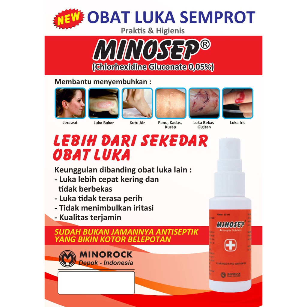 Jual Minosep Spray Promo Obat Luka Bening Semprot 30ml | Shopee Indonesia