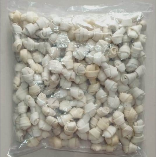 Jual Tulang-tulangan / Bone / Gigitan Anjing 100pcs Knotted Bone WHITE ...