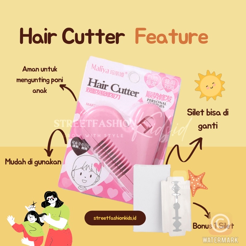 Jual STREETFASHIONKIDS.ID Sisir Gunting Rambut Anak Poni Bonus 1 Silet ...