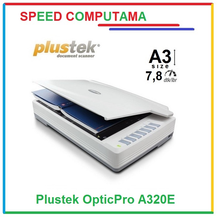 Jual Plustek OpticPro A320E Scanner Flatbed Dokumen Komputer A3 ...