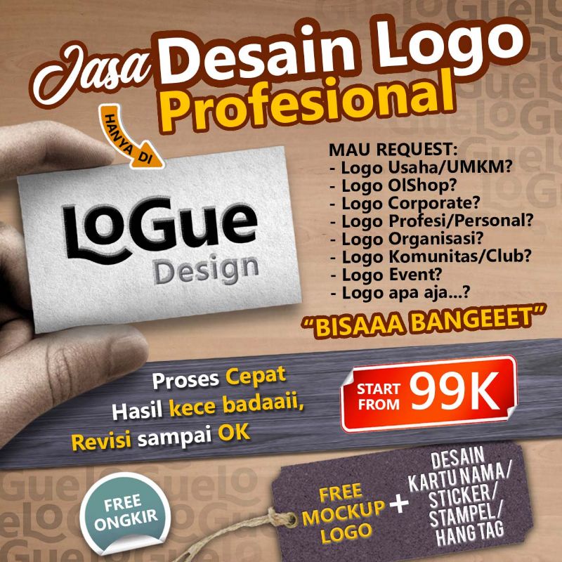 Jual Jasa Desain Logo Usaha UMKM Profesional by LoGue Design Indonesia ...