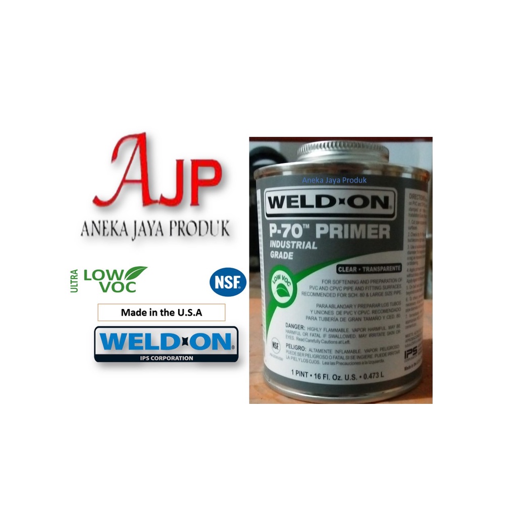 Jual WELD ON PRIMER P70 - Primer Clear - untuk Pipa PVC & Pipa CPVC ...