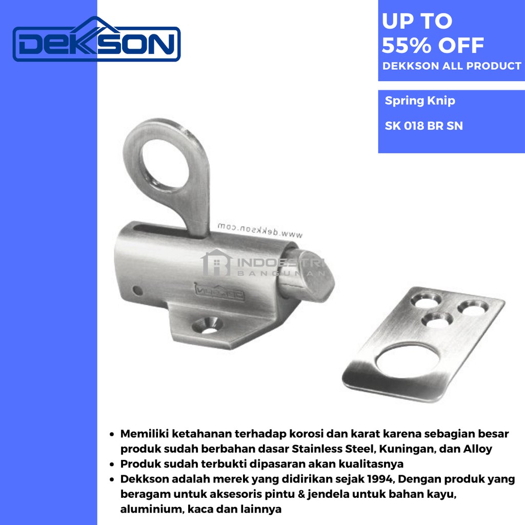 Jual Spring Knip Dekkson SK 018 BR SN / Grendel Jendela Dekkson SK 018 ...