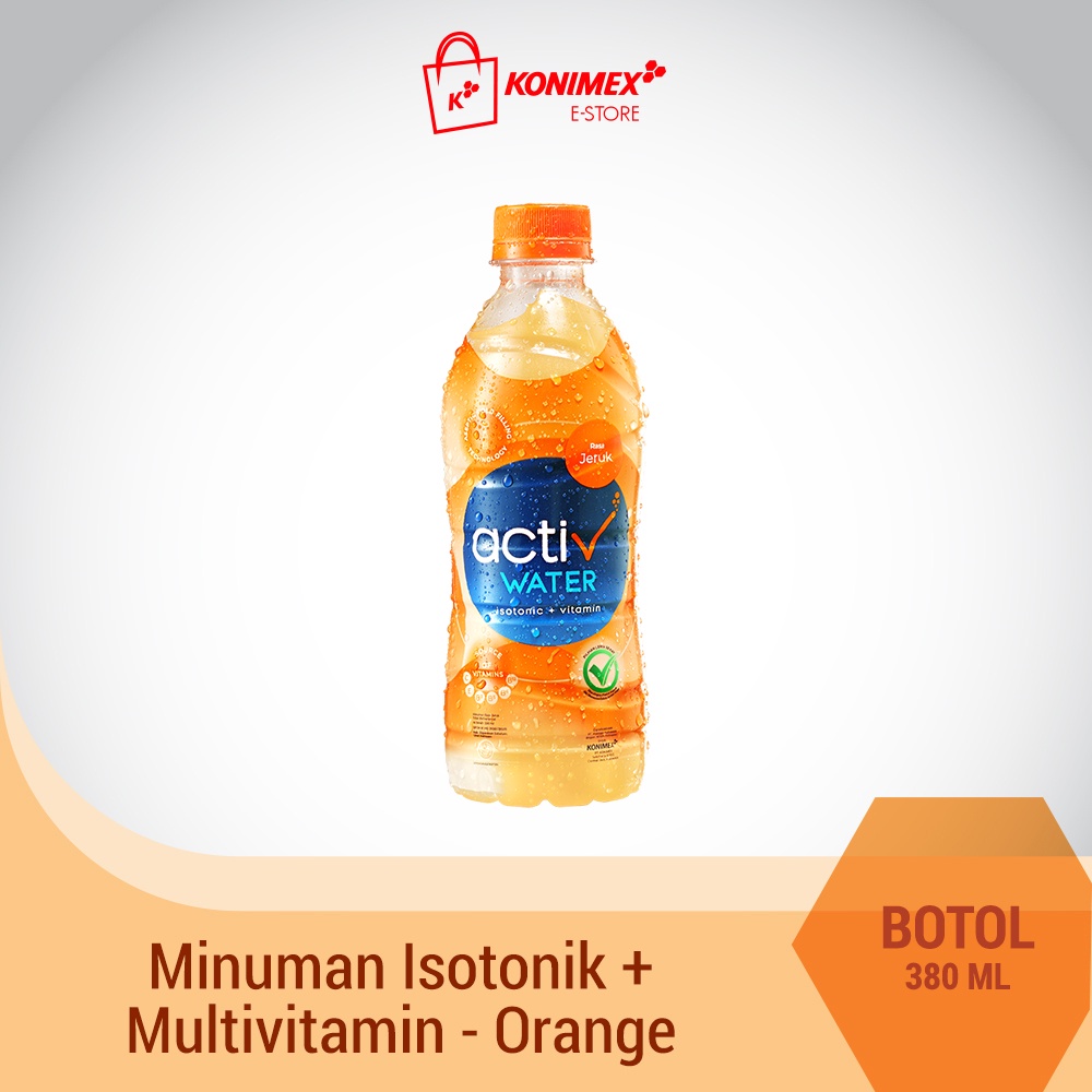 Jual Activ Water Orange Minuman Isotonik+Multivitamin Botol 380 ml ...