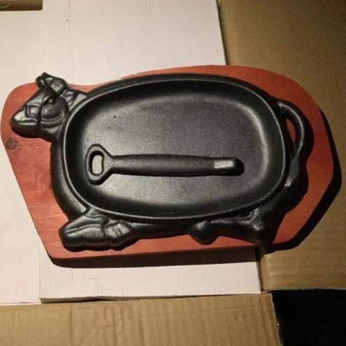 Jual Hotplate Hot Plate Sapi Buffalo Piring Steak Grill Die Cast Iron ...