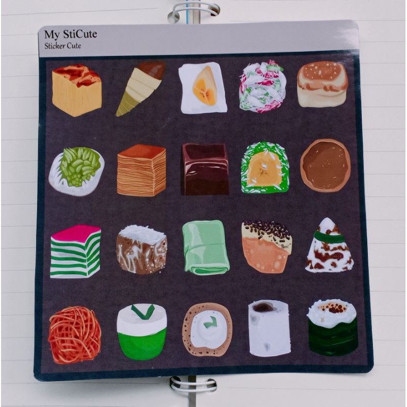 Jual My StiCute sheet sticker cute traditional kueh - sticker kue ...