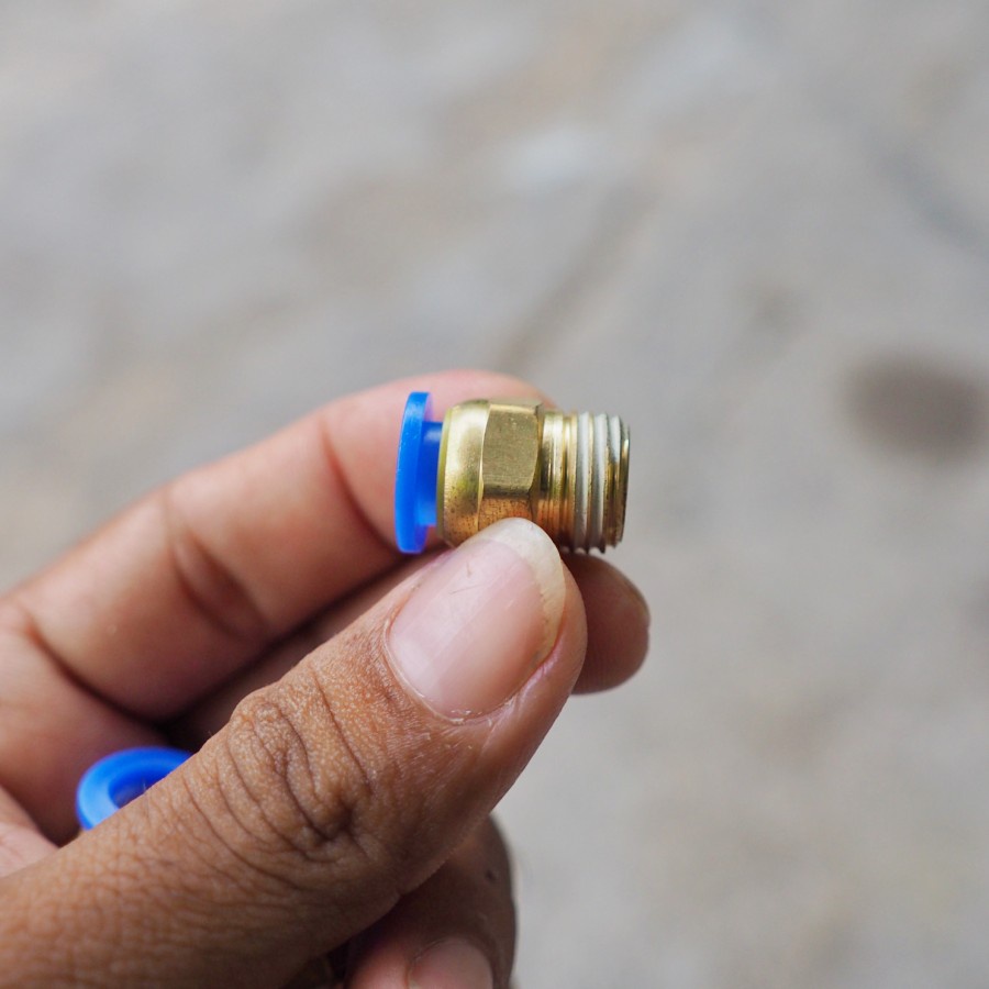 Jual naple nepel conector pneumatic fitting ulir 1/4 selang 8mm ...