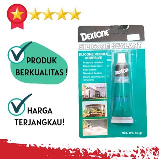 Jual Dextone lem kaca rubber/lem silicone sealant 30gr | Shopee Indonesia
