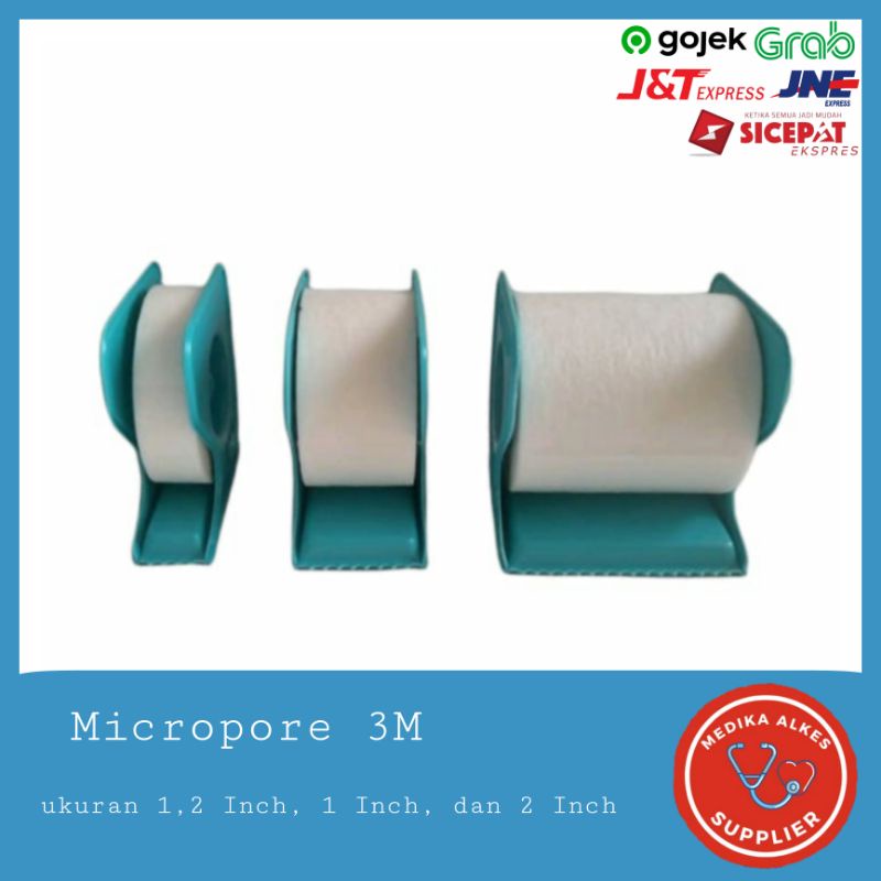 Jual Micropore 3M 1/2 Inch, 1 Inch, 2 Inch Plester Nexcare Surgical ...