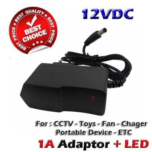 Jual Adaptor Switching 1A 12V Power Supply CCTV Led Strip Tempel Router ...