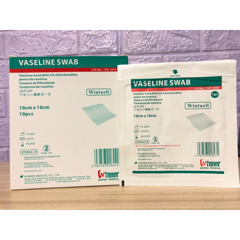 Jual [COD] vaseline swab seperti supratul, lomatul harga per 1 lembar ...