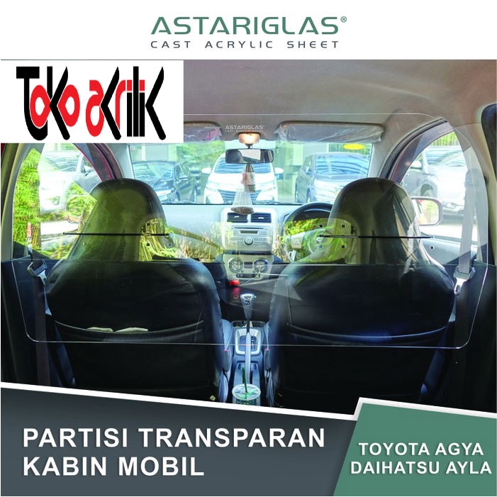 Jual Partisi mobil Agya Ayla / sekat mobil akrilik | Shopee Indonesia
