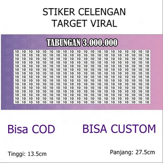 Jual Stiker Celengan Target Viral | Shopee Indonesia