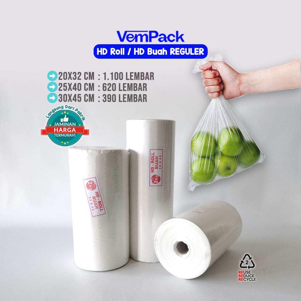Jual Plastik HD ROLL / Plastik Buah Sayuran / Plastik Fotocopy 2 kg ...
